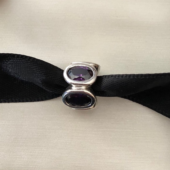 Pandora | Jewelry | Pandora Amethyst Sterling Silver Charm | Poshmark